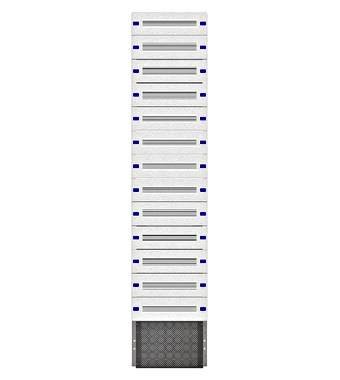 Metalno mod.kuć.45HU komplet, mont.ploča 6HU, 2070x440x150mm
construction sample from top side: 13xG3, B6, including insert supporters 45HU and perforated mounting plate 6HU, H=2070 W=440 D=150mm...