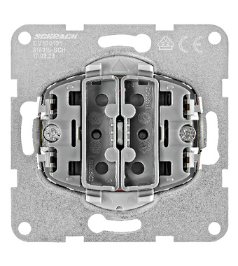 Umetak dvostrukog naizmeničnog prekidača,stezaljke na oprugu
VISIO S 55 (55x55) / VISIO S 50 (50x50)