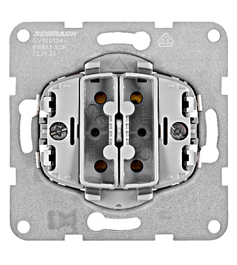 Umetak dvostrukog prekidača, stezaljke na vijak
VISIO S 55 (55x55) / VISIO S 50 (50x50)