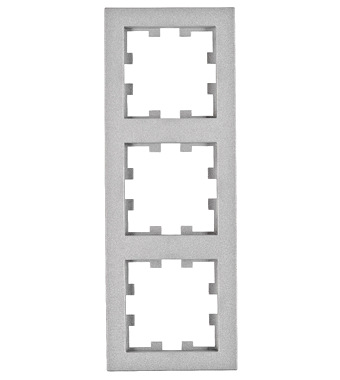 Trostruki okvir, Design CUBIC, srebrni
VISIO S 55 (55x55)