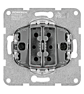 Umetak dvostrukog prekidača, stezaljke na oprugu
VISIO S 55 (55x55) / VISIO S 50 (50x50)
