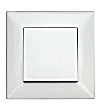 Jednopolni prekidač, kompletan, 10A, na oprugu, beli
(50x50)