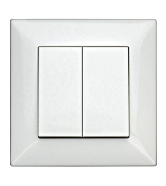 Serijski prekidač,kompletan 10A, na vijak, beli
(50x50)