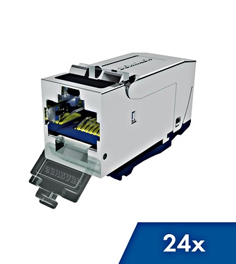 S-JACK-RJ45 modul, Cat.6a 10Gb STP, 4PPoE 100W, (SFB) 24kom.
24 kom. u kutiji