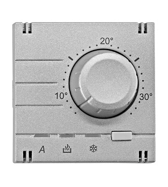 Analogni termostat, top modul, grejanje/hlađenje, srebrni
VISIO S 50, kompletirati s umetkom termostata: EV103061--