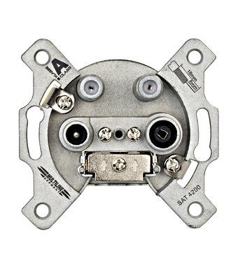 SAT prolazna utičnica 3-struka, 4 - 2.400MHz
including 80x80mm frame and wallmount box, RAL9010