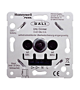 Dimer za DALI, 230V 50-60Hz, IP20
Dimer za DALI, 230V 50-60Hz, IP20