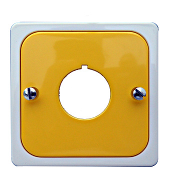 Poklopac za SVE-STOP prekidač sa otvorom 22,5mm,žuto/bela
emergency off, yellow/pure white