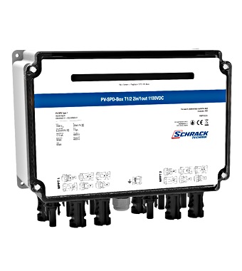 PV-SPD-Bok T1/T2, 2x ulaz/1x izlaz, 2x MPPT, 1100VDC, MC4
Klasa TI + TII (B + C)