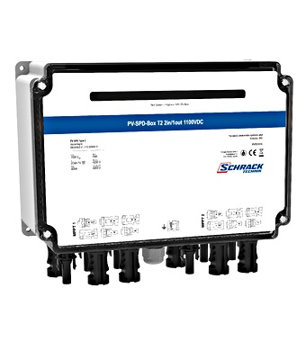 PV-SPD-Bok T2, 2xulaz/1x izlaz, 2x MPPT, 1100VDC, MC4 prik.
Klasa TII (C)