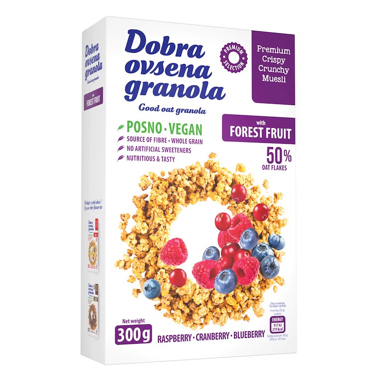 Dobra granola ovsena premium šumsko voće 300g dobra