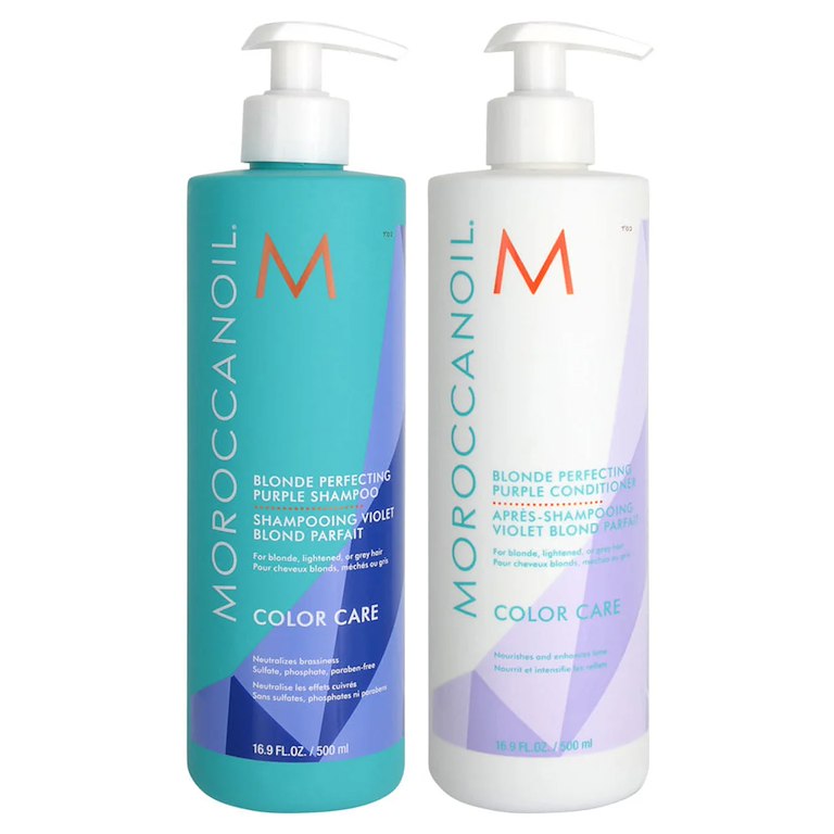 Moroccanoil set blond purple 500ml+500ml šampon i condicioner