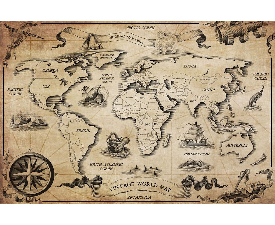 Mapa sveta - MAP-009
