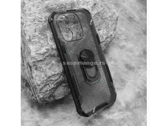 Futrola DEFENDER RING CLEAR za iPhone 15 Pro (6 1) crna