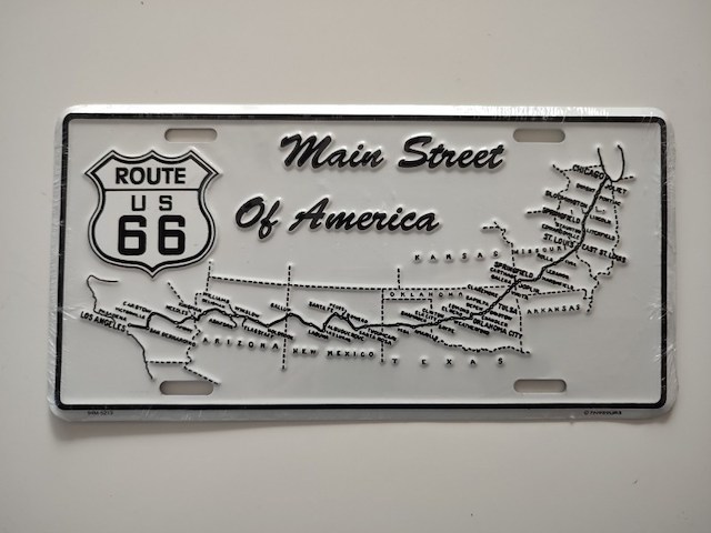 Route 66 stara ukrasna tablica - upakovano