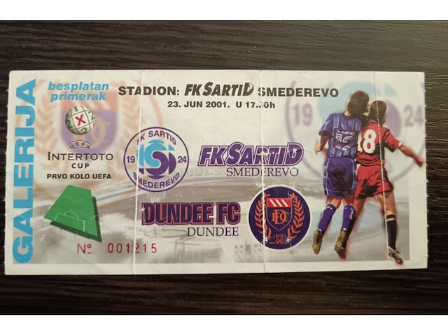 Sartid Smederevo-Fc Dundee 23.6.2001