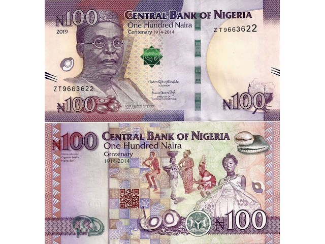 NIGERIA  100 Naira 2019 UNC, P-41