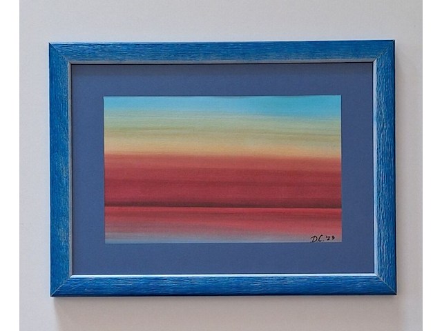Slika - Mali horizont, tehnika akvarel.