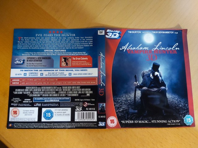 Blu-ray Cover za Film ABRAHAM LINCOLN LOVAC NA VAMPIRE