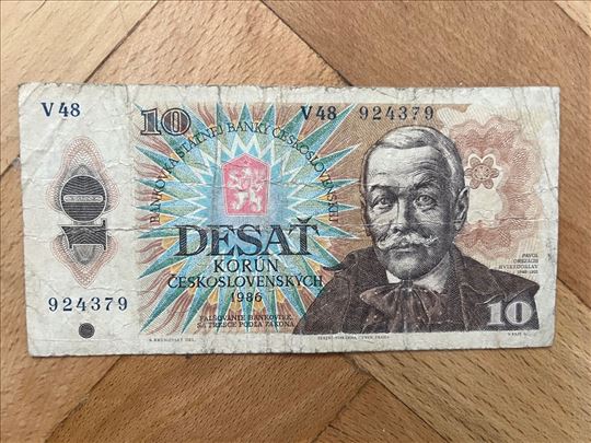 10 kruna 1986 cehoslovacka