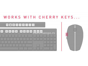 Cherry DW-5100 bežična tastatura + miš, crna