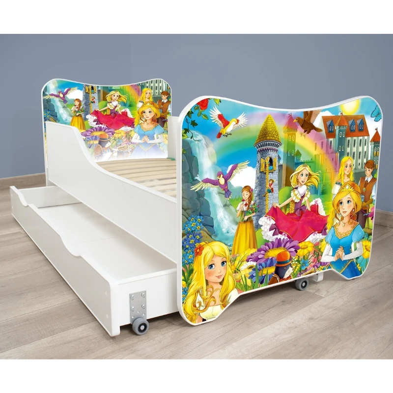 Krevet Happy Kitty - Princesses za decu sa fiokom, 160x80