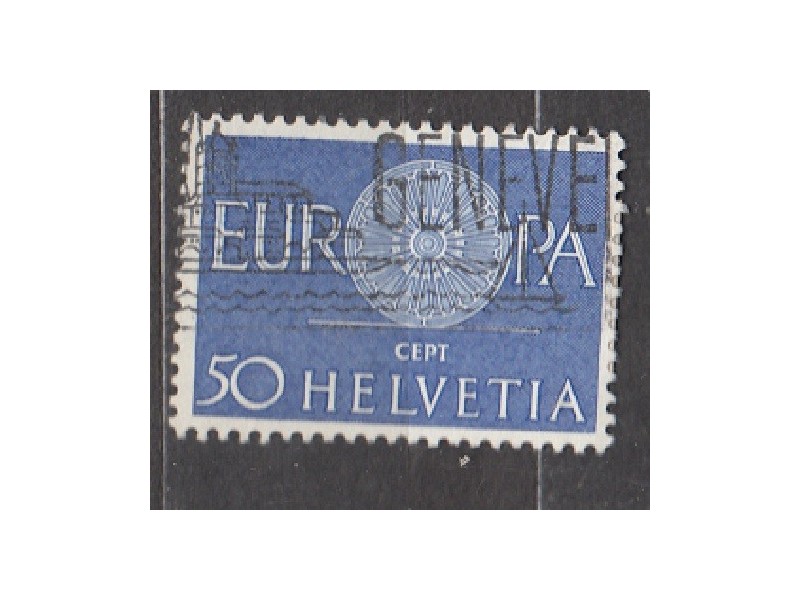 (f644i) svajcarska zigosana marka 1960 god evropa