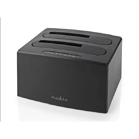 NEDIS HDDUDB3210BK USB 3.2 DUPLI DOCKING STATION ZA 2.5/3.5 SATA HARD DISKOVE, KLONIRANJE MAX 8TB CENA