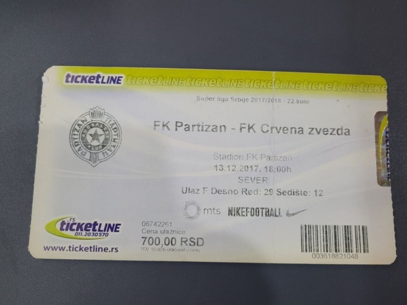 Fk Partizan - Fk Crvena Zvezda 13.12.2017.