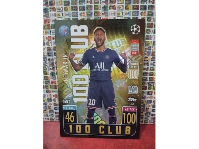 Topps Match Attax UCL - 100 Club  Br.458 Neymar