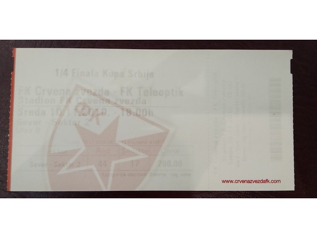 FUDBAL: CRVENA ZVEZDA - TELEOPTIK 10.11.2010