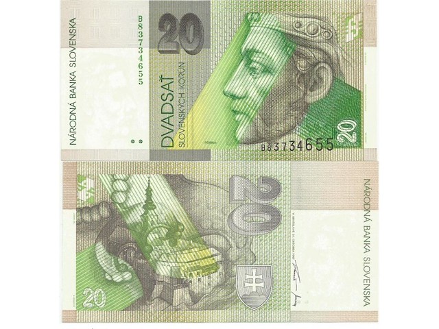 Slovacka 20 korun 1997. UNC