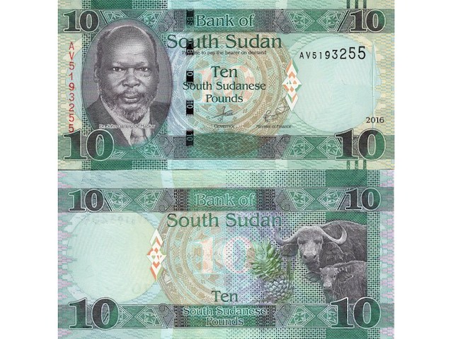 SOUTH SUDAN Južni sudan 10 Pounds 2016 UNC, P-12