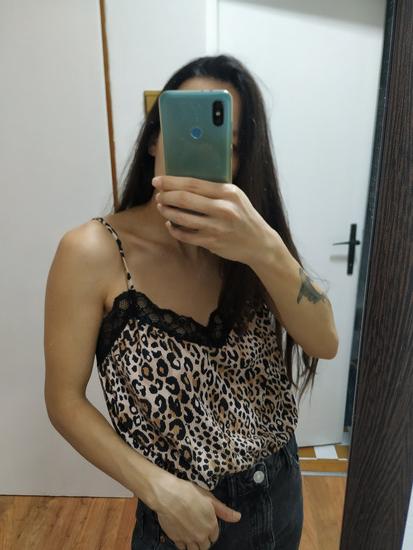 Leopard animal plisirana bluza na brtele