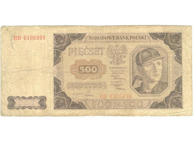 Poljska 500 zlota 1948