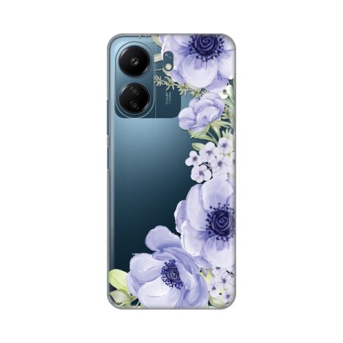 Silikonska futrola - maska print Skin za Xiaomi Redmi 13C Blue Roses