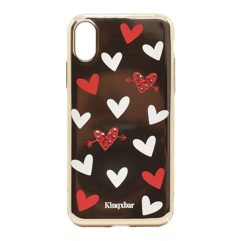 Kavaro Crystals iPhone X zlatna srca