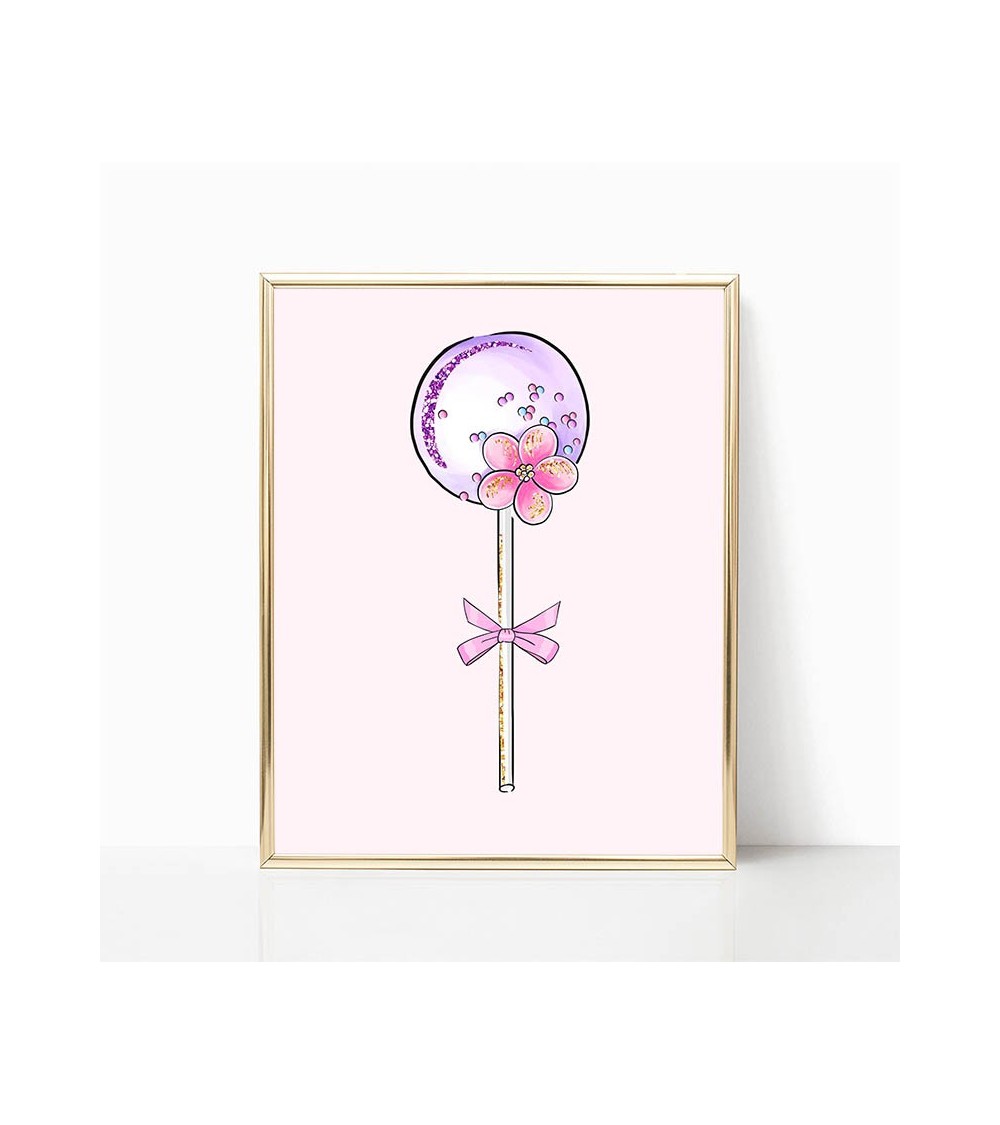 Cupcake ljubičasti za Malu princezu - dečiji poster - slika za dečiju sobu (art. p-0974)
