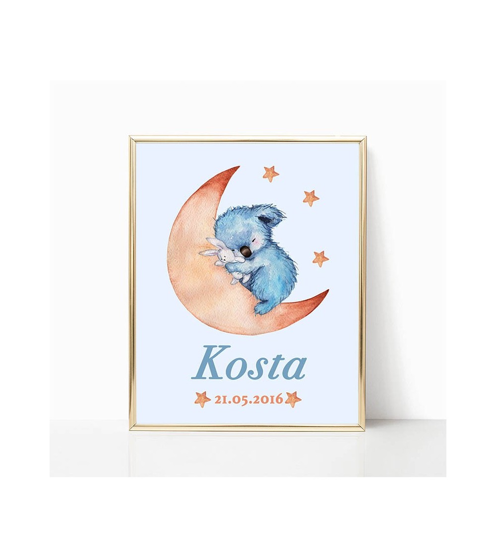 PERSONALIZOVANI POSTER "KOALA" ZA DEČAKA (ART. P-1071)