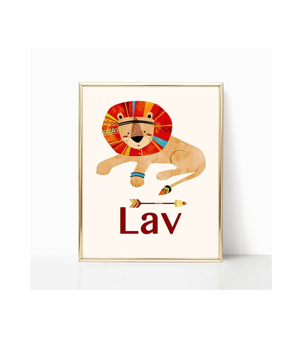 PERSONALIZOVANI POSTER ZA DEČAKA "LAV" (ART. P-0439)