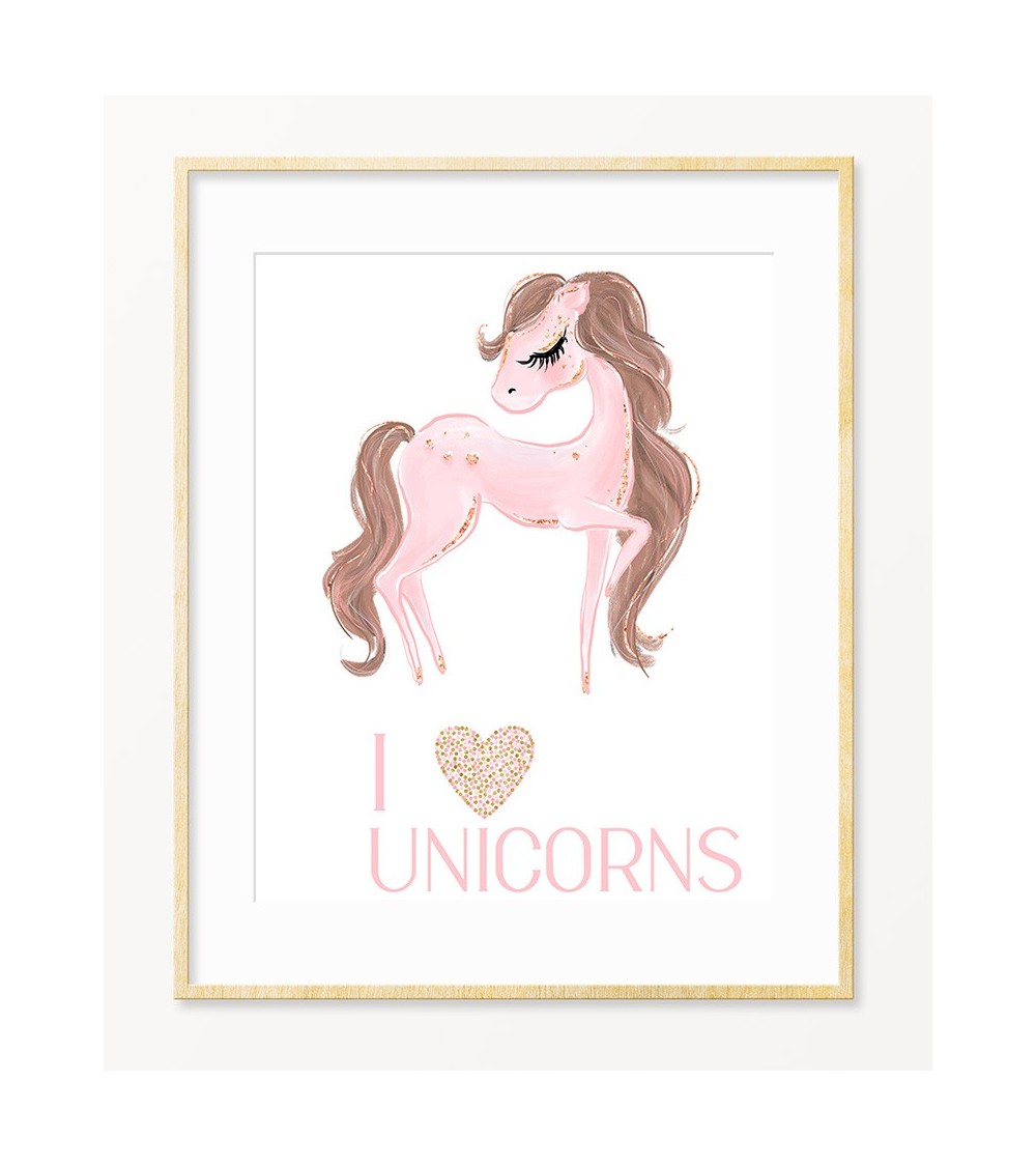 ROZE JEDNOROG I LOVE UNICORNS ZIDNI POSTERI ZA DEČIJU SOBU (ART. P-2154)