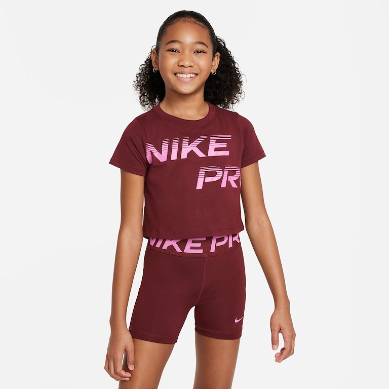 Nike G NK DFCT CROP SE+, dečja majica za fitnes, crvena