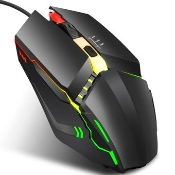 HXSJ S200 WIRED MOUSE COLORFUL LUMINOUS GAMING MOUSE