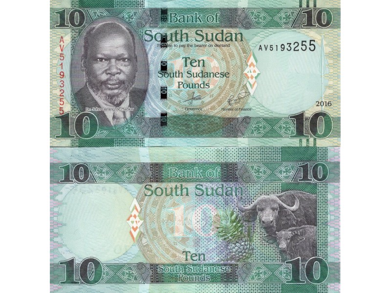 SOUTH SUDAN Južni sudan 10 Pounds 2016 UNC, P-12