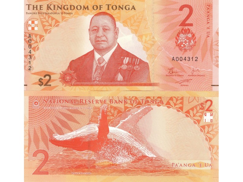 TONGA 2 Paanga 2024 UNC, novi dizajn