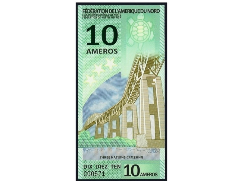 North America 10 ameros 2011 UNC