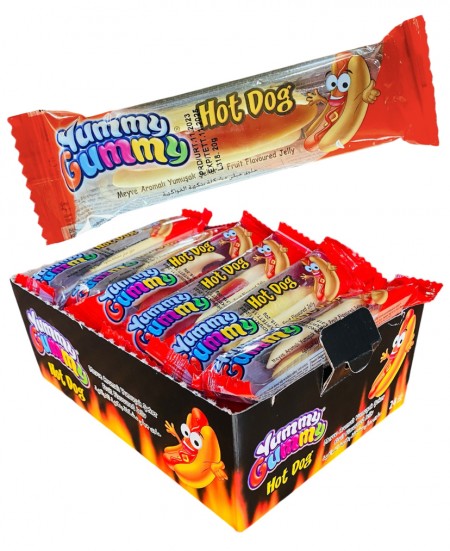 Yummy gummy hot dog 20g (24/1)