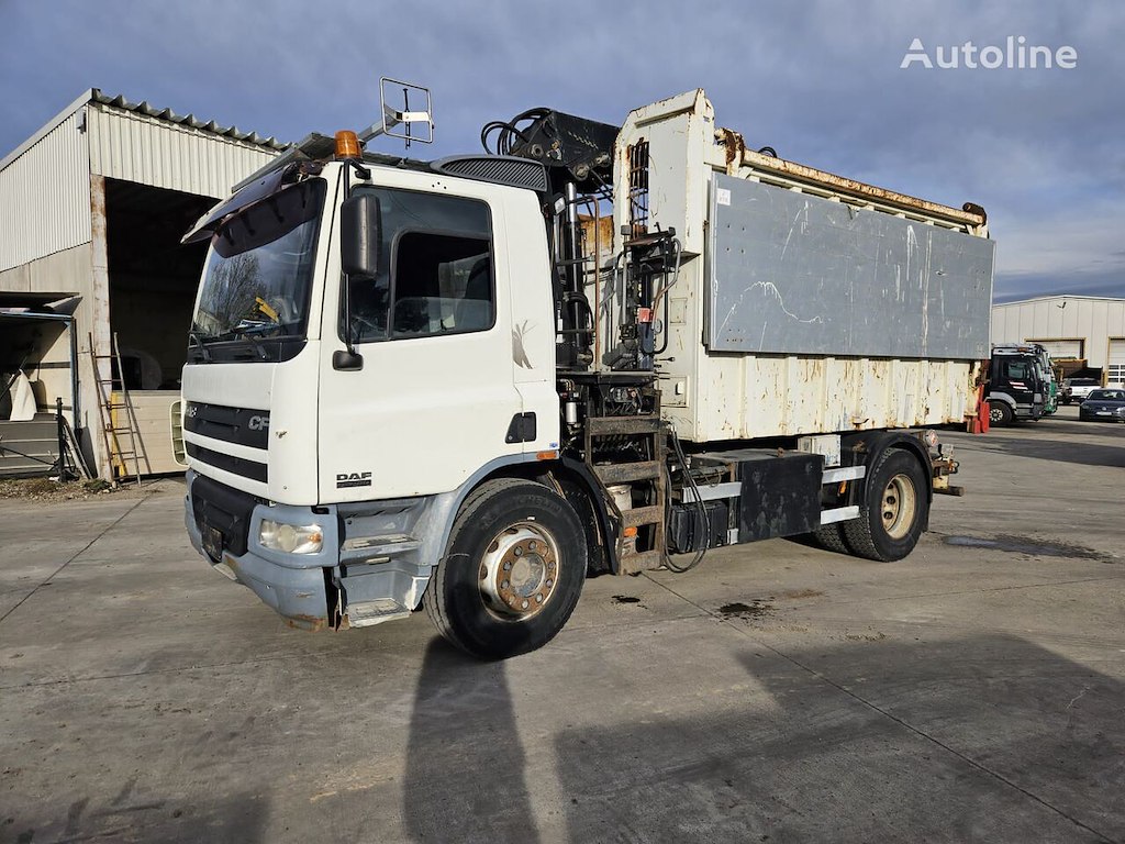 DAF DF 75.250 2011 tipper crane HIAB kamion za prevoz metalnog otpada