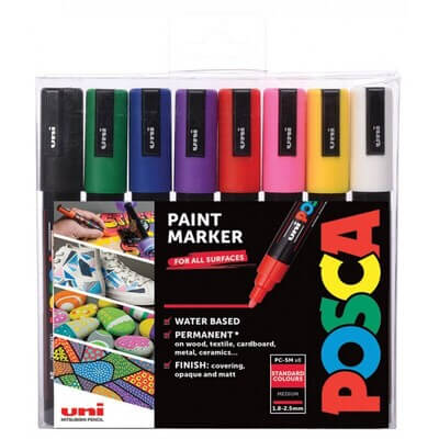 POSCA MARKER UNI PC-5M 1/8 OSNOVNE BOJE