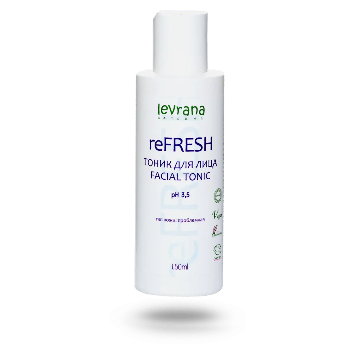 LEVRANA Tonik za lice reFRESH pH3.5 Lavanda, mlečna kiselina i ljubičica Organic certified 150 ml